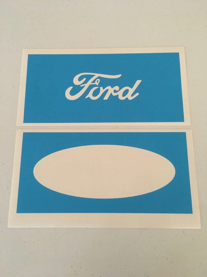 Ford Logo Solid no Ring Two Color Stencil