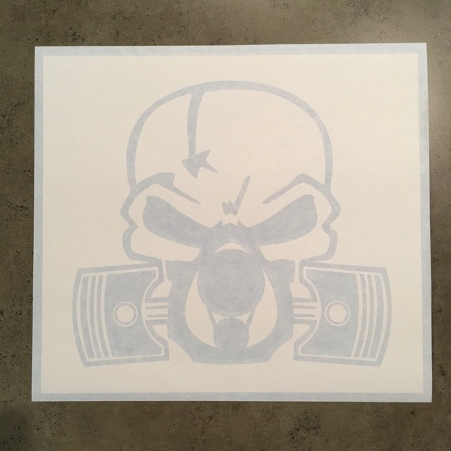 Motor Mouth Skull, Paint Stencil