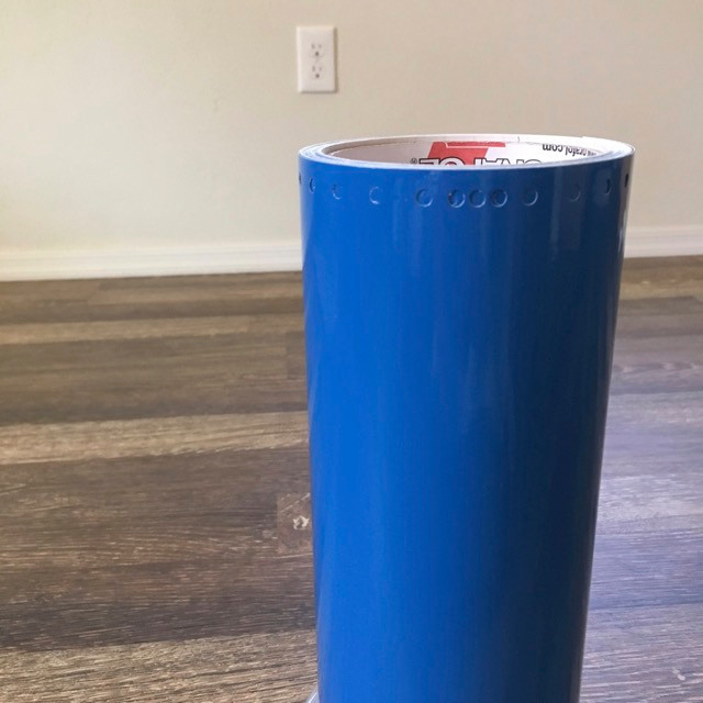 Glossy Azure Blue Vinyl Material - VINYLINES