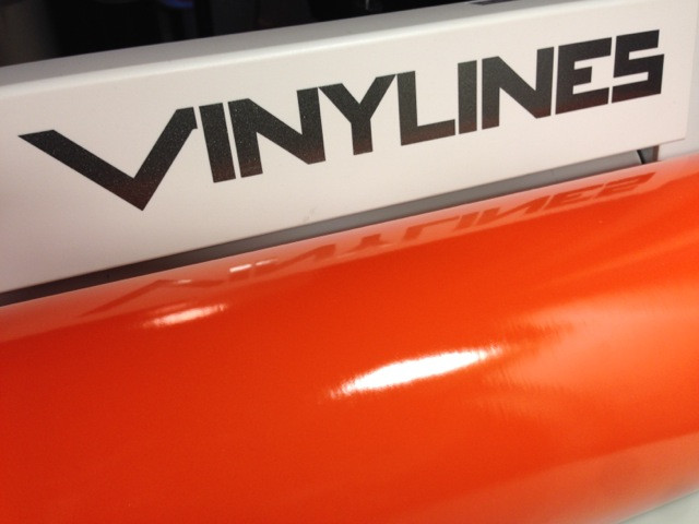 Glossy Orange Vinyl Material - VINYLINES