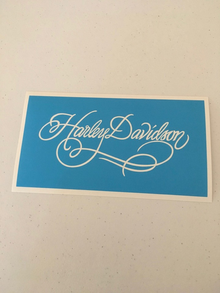 Harley-Davidson Fancy Script Text Stencil