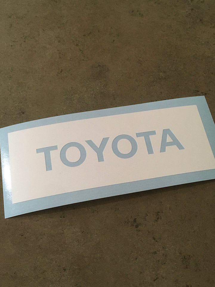 Toyota Block Font Paint Stencil