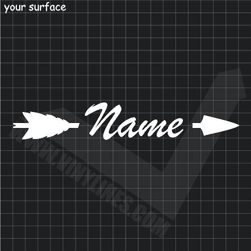 Arrow with Your Name or Word Decal