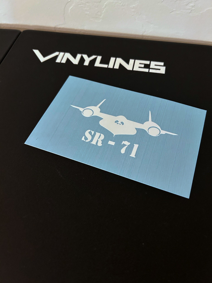 SR-71 Plane Front with Text Decal