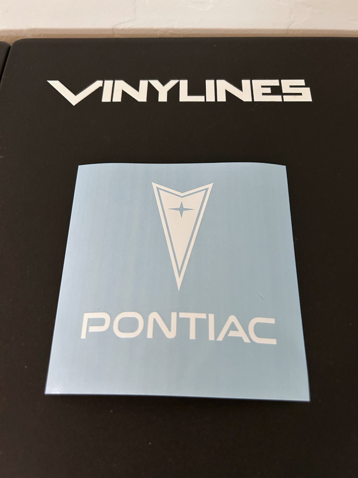 Pontiac Symbol with Text Logo Decal