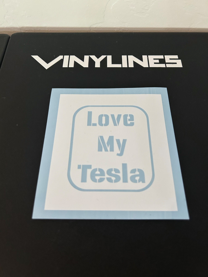 Love My Tesla Stencil