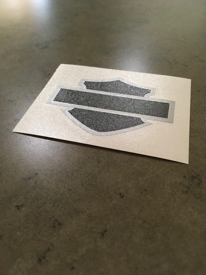 Thick Harley-Davidson Bar and Shield Outline Decal