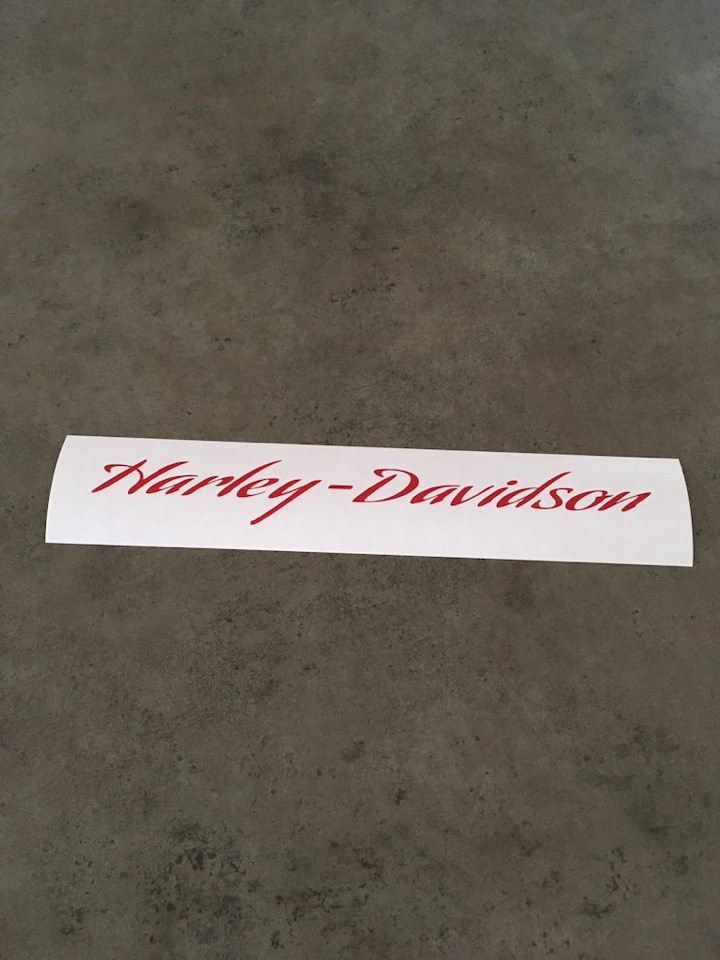Harley-Davidson Custom Script Font Decal