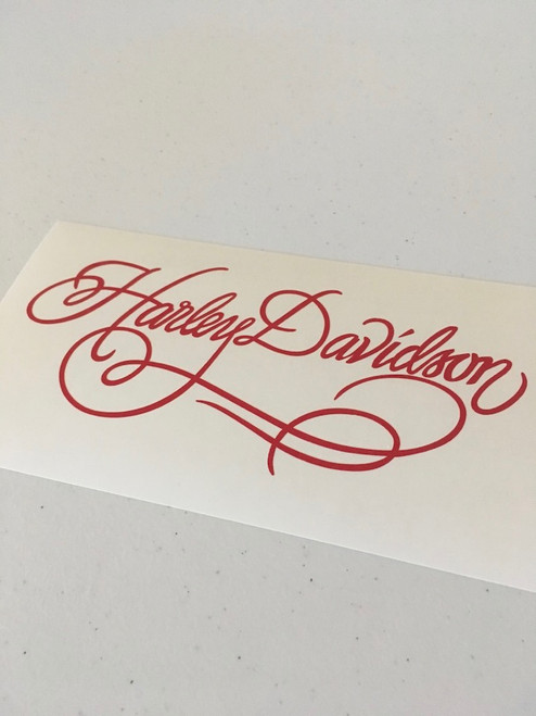 Harley-Davidson Fancy Script Text Decal
