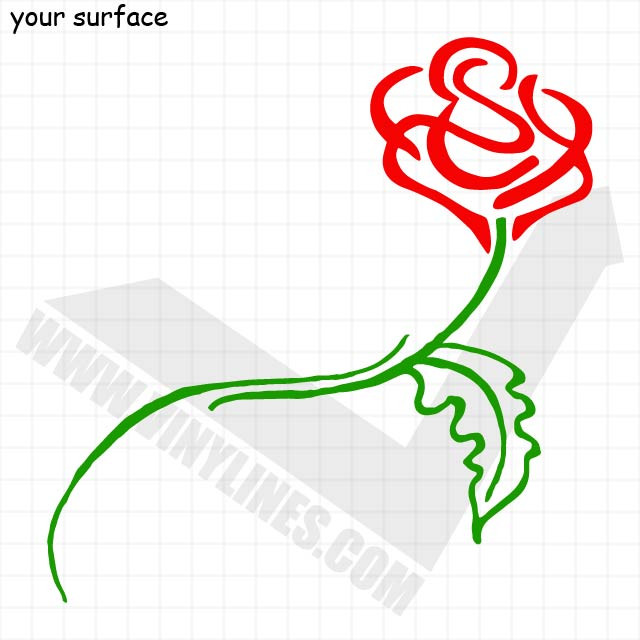 Stylized Rose Decal
