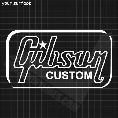 Outlined Gibson Logo Decal