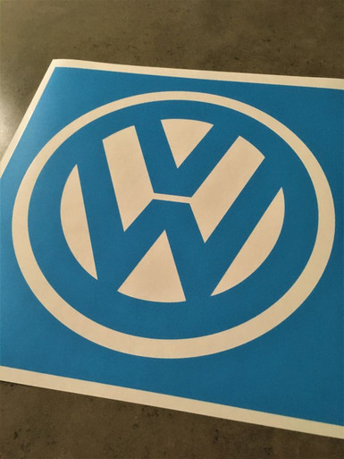 Negative VW Logo Paint Stencil