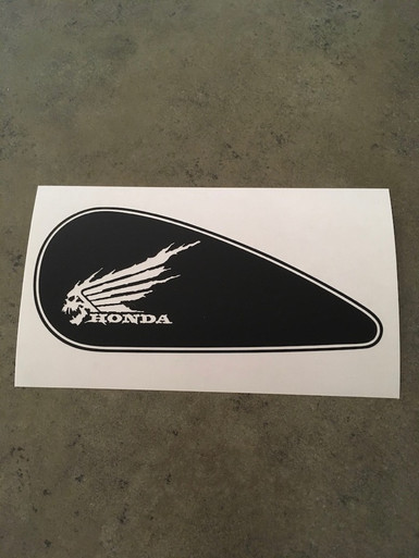 Honda Monster Logo with Gas Tank Shape Decal
