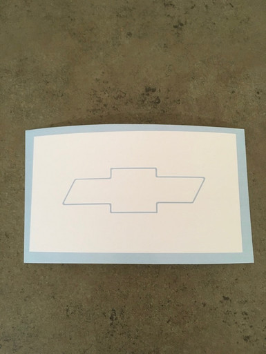 Very Thin Chevy Symbol Outline Stencil