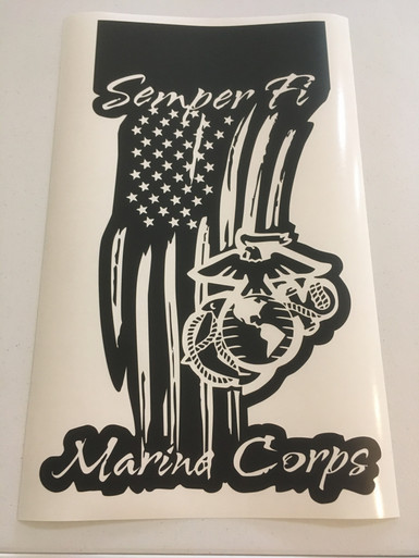 Semper Fi Marine Corps Stripe Decal