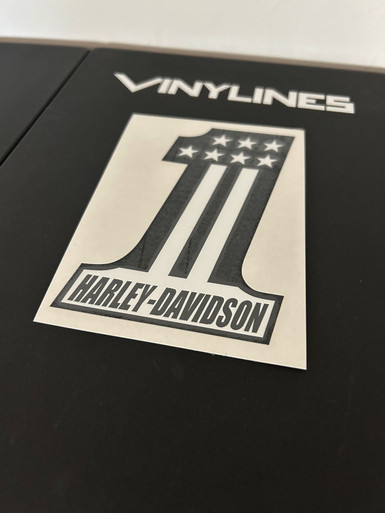 Number One Harley-Davidson with Stars 2 Color Decal
