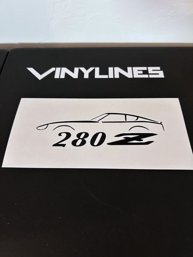 280Z Text and Car Outline Decal