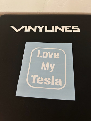 Love My Tesla Decal