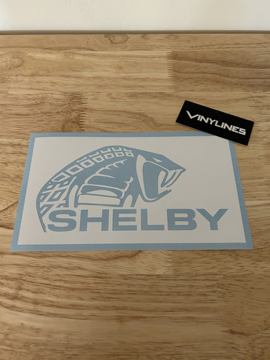 Shelby Text with Cobra Head Facing Right Stencil