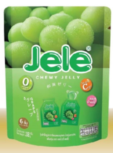 JELE CHEWY JELLY GRAPE PACK 24BAG*6PC*18G - Thai Kee Corporation 泰記