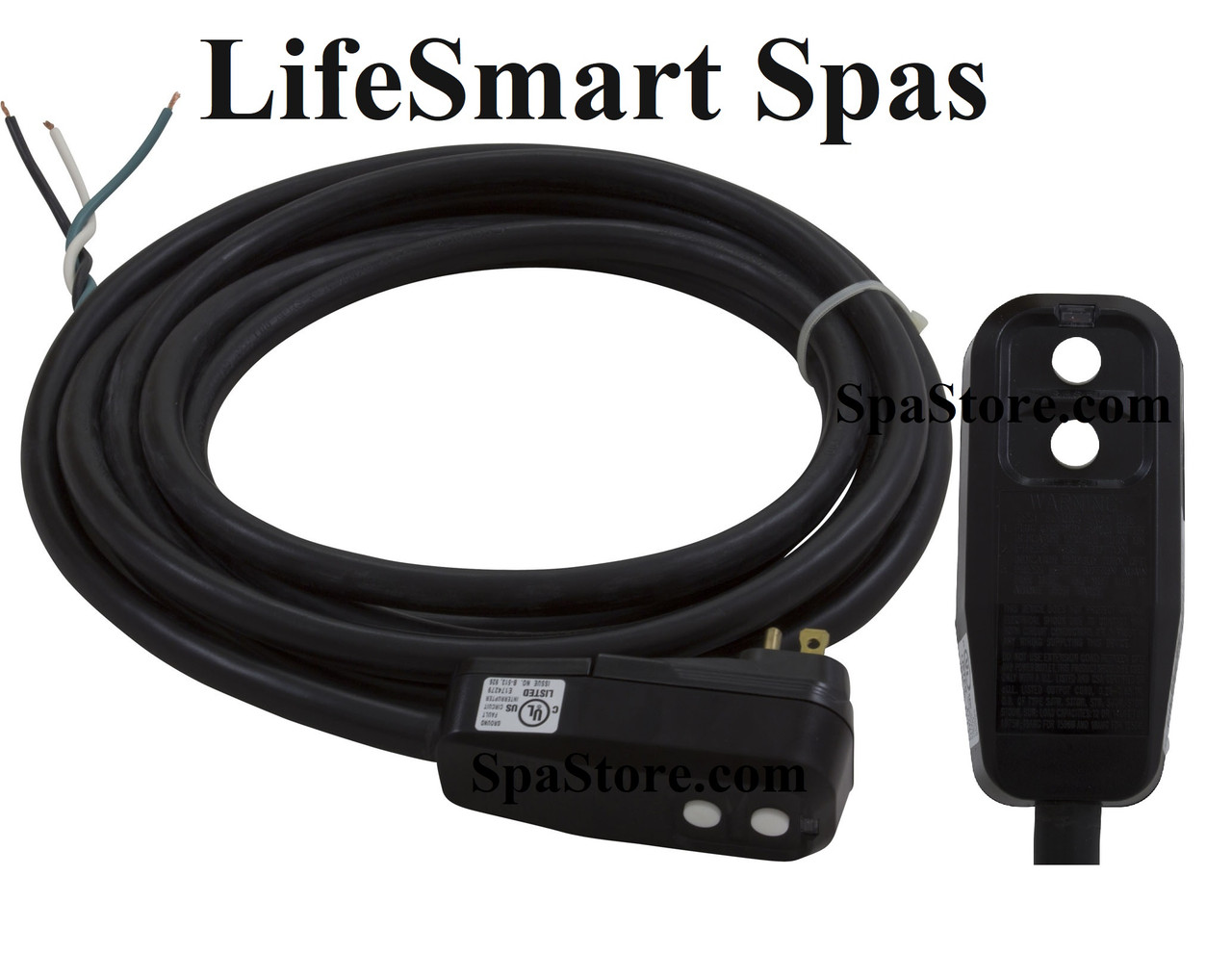 LifeSmart® Spas Power Cord GFCI Two Buttons, 110V-120V, 15 Amp 15' FT ...