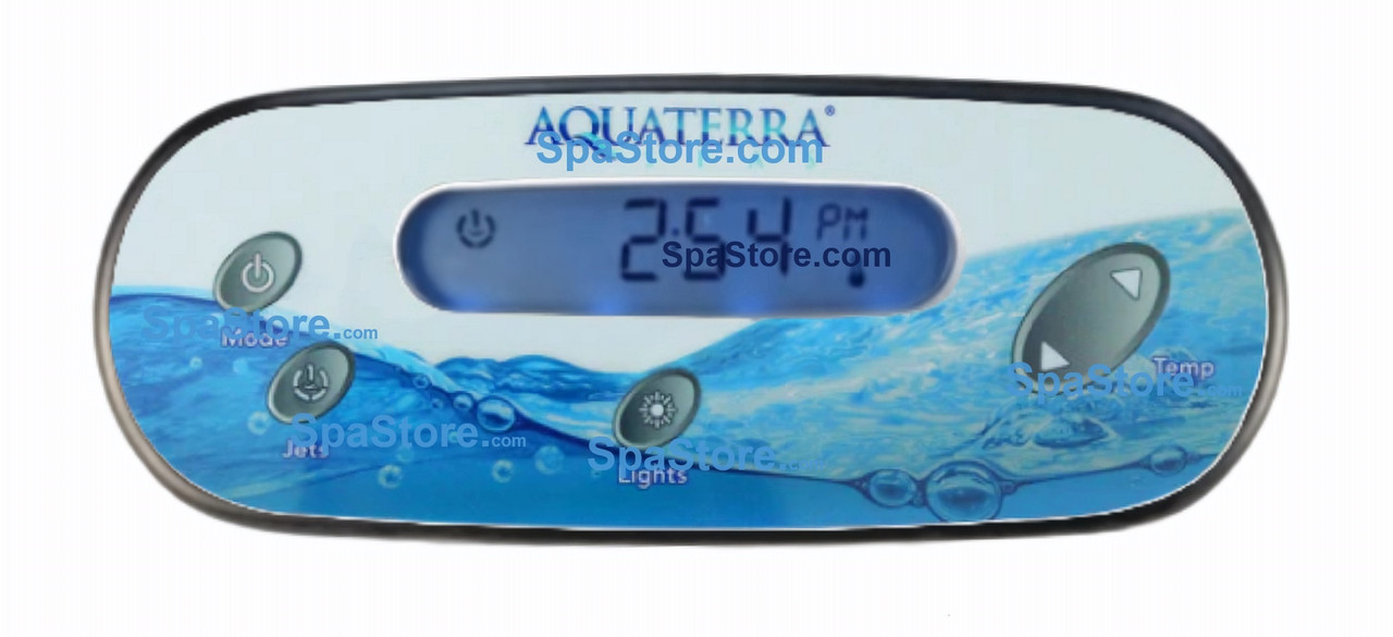 Costco AquaTerra Spa Topside Control Panel 1 Jet / Pump Button 110-120V ...