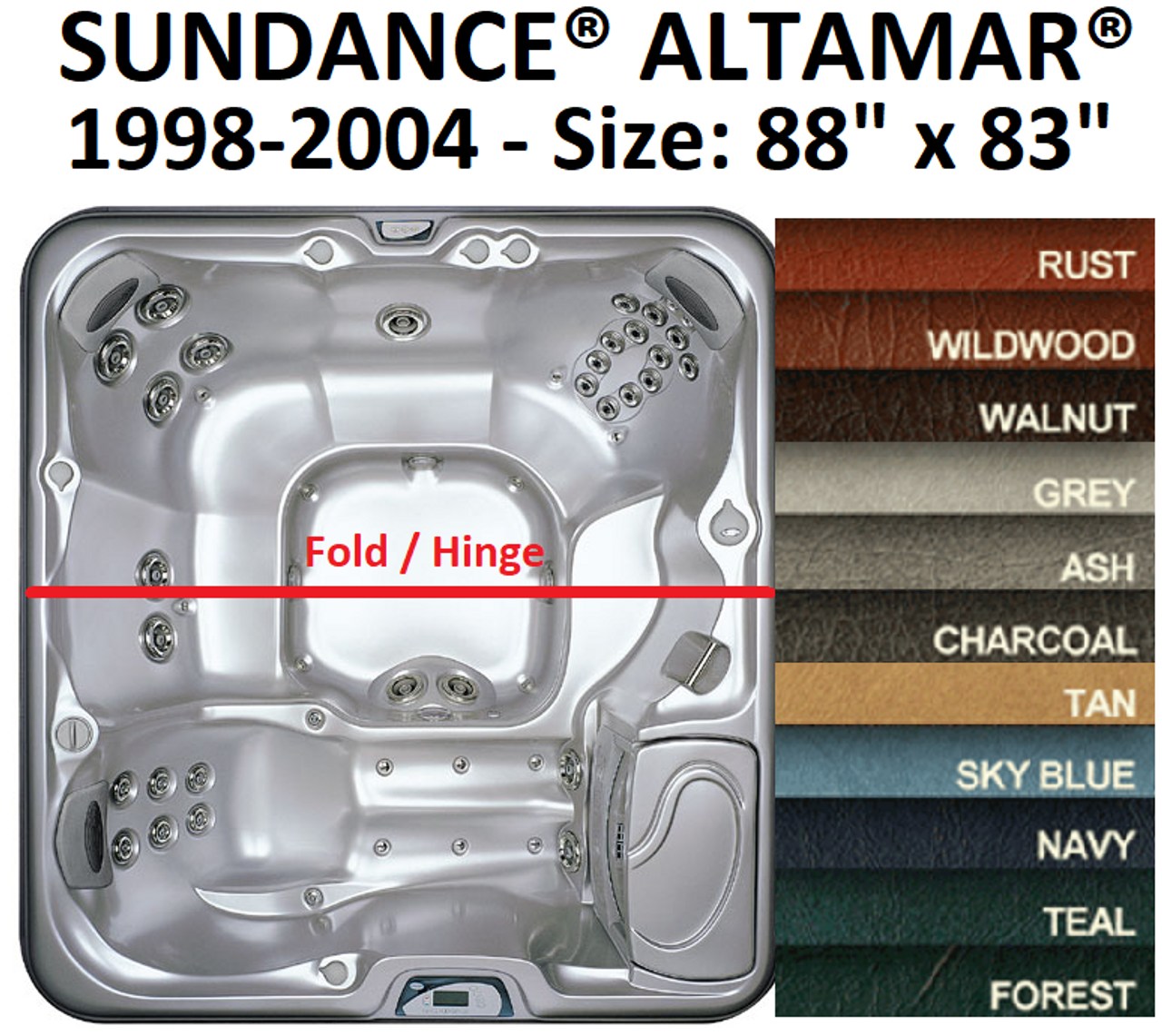 Heavy Duty Spa Cover Sundance® Spas Altamar® 1998 2004 Wood