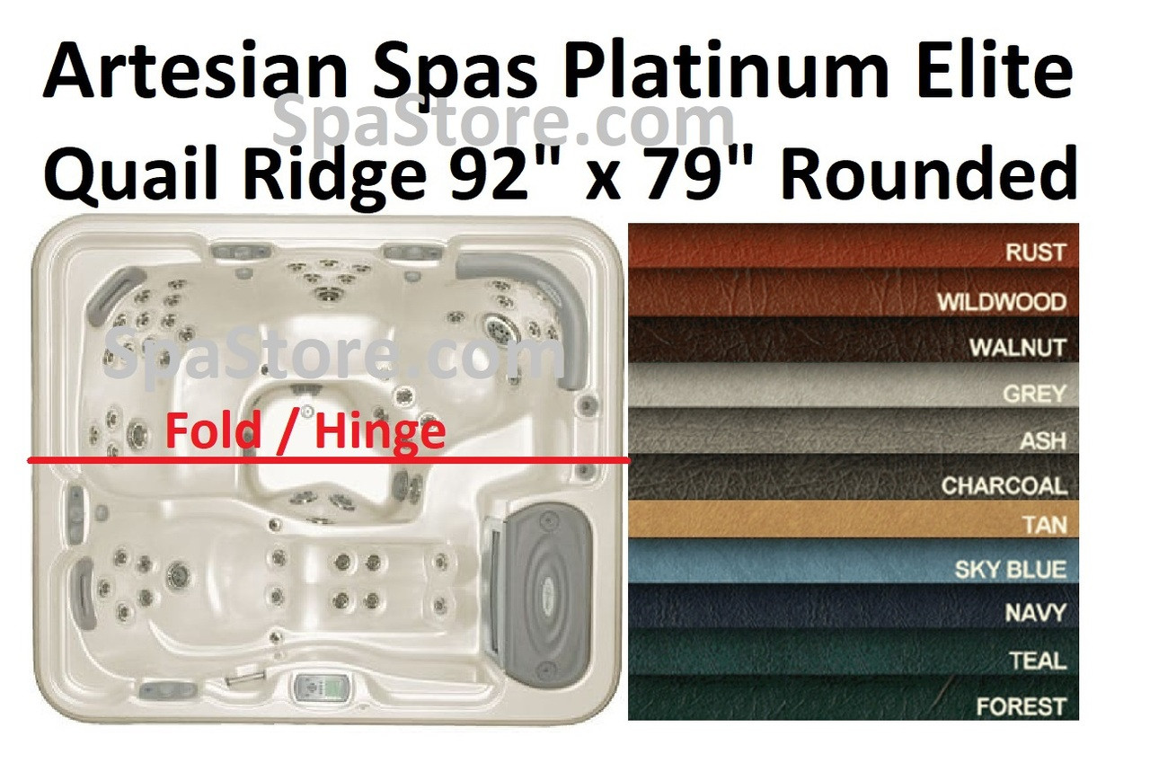 Exact Fit Quail Ridge Size: 92" x 79" Spa Cover Artesian Spas Platinum ...