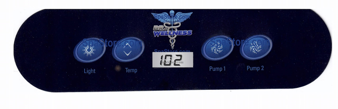 Latest Version Dr Wellness Spas Topside Control Panel 4 Buttons 2 Pumps ...