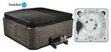 Spa Cover Costco® Evolution Spas Model StockBridge 95 Jets Rock Cabinet ...