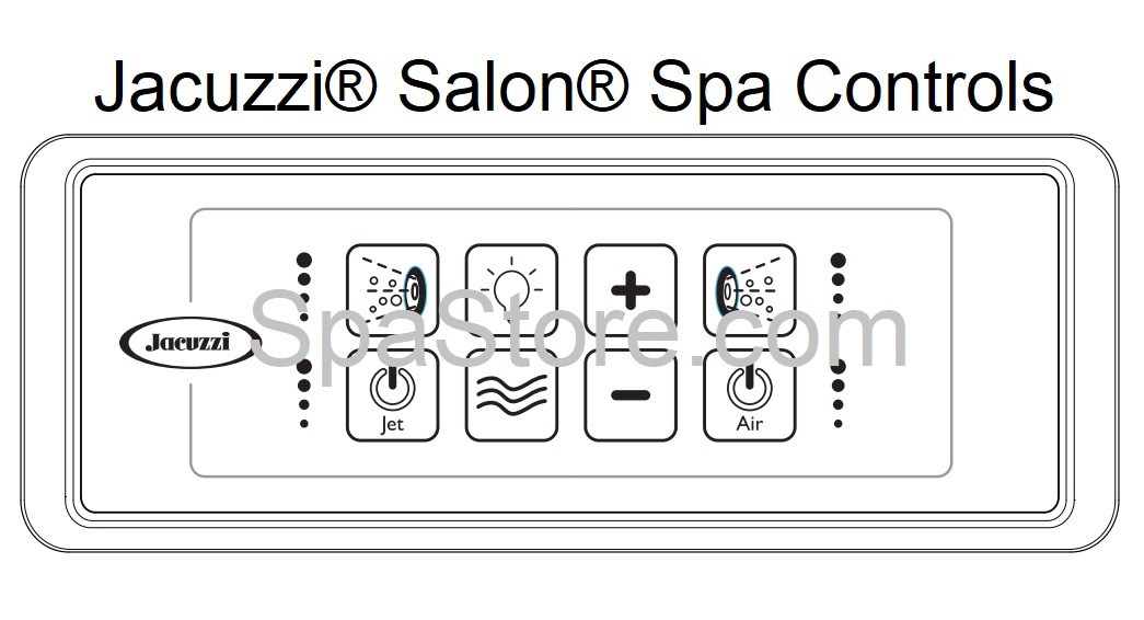 JACUZZI® Fuzion® Bath Tub Salon® Spa Jetted Topside Controller Panel