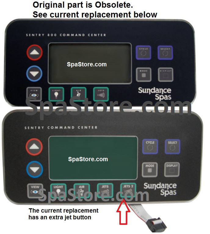 Current Version 1996 Sundance® Spas Optima Model Topside Control Panel ...