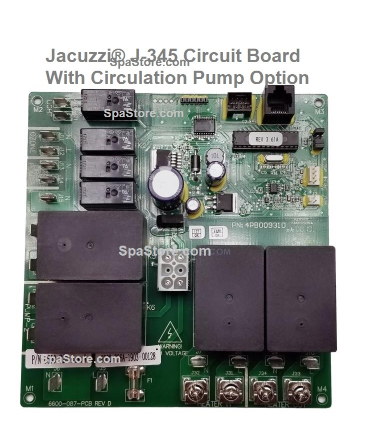 Latest Version 2006 Jacuzzi® J-345 Circuit Board With Circulation Pump ...