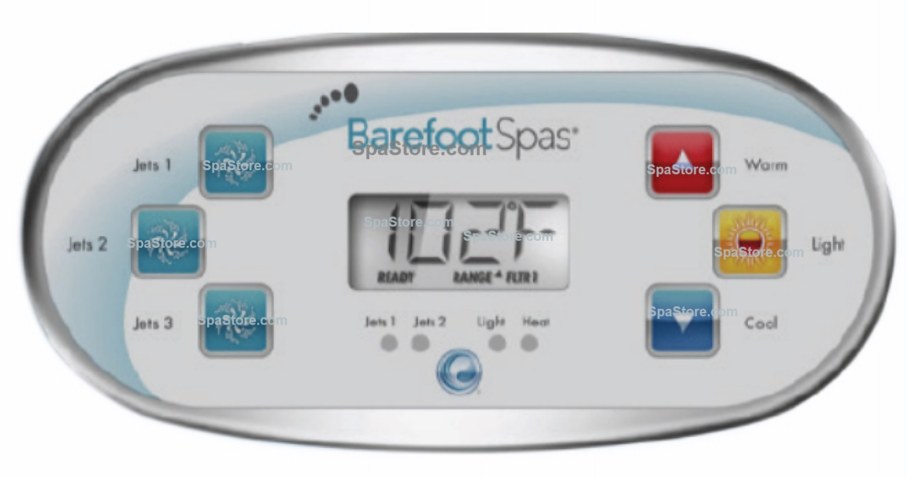 Barefoot Spas Topside Control Panel 3 Pumps 6 Buttons Direct Fit EZ ...