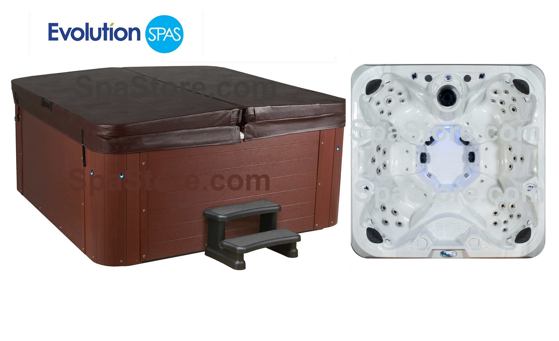 Spa Cover Costco® Evolution Spas Model Monarch 90 Jets Heavy Duty 5-3 ...