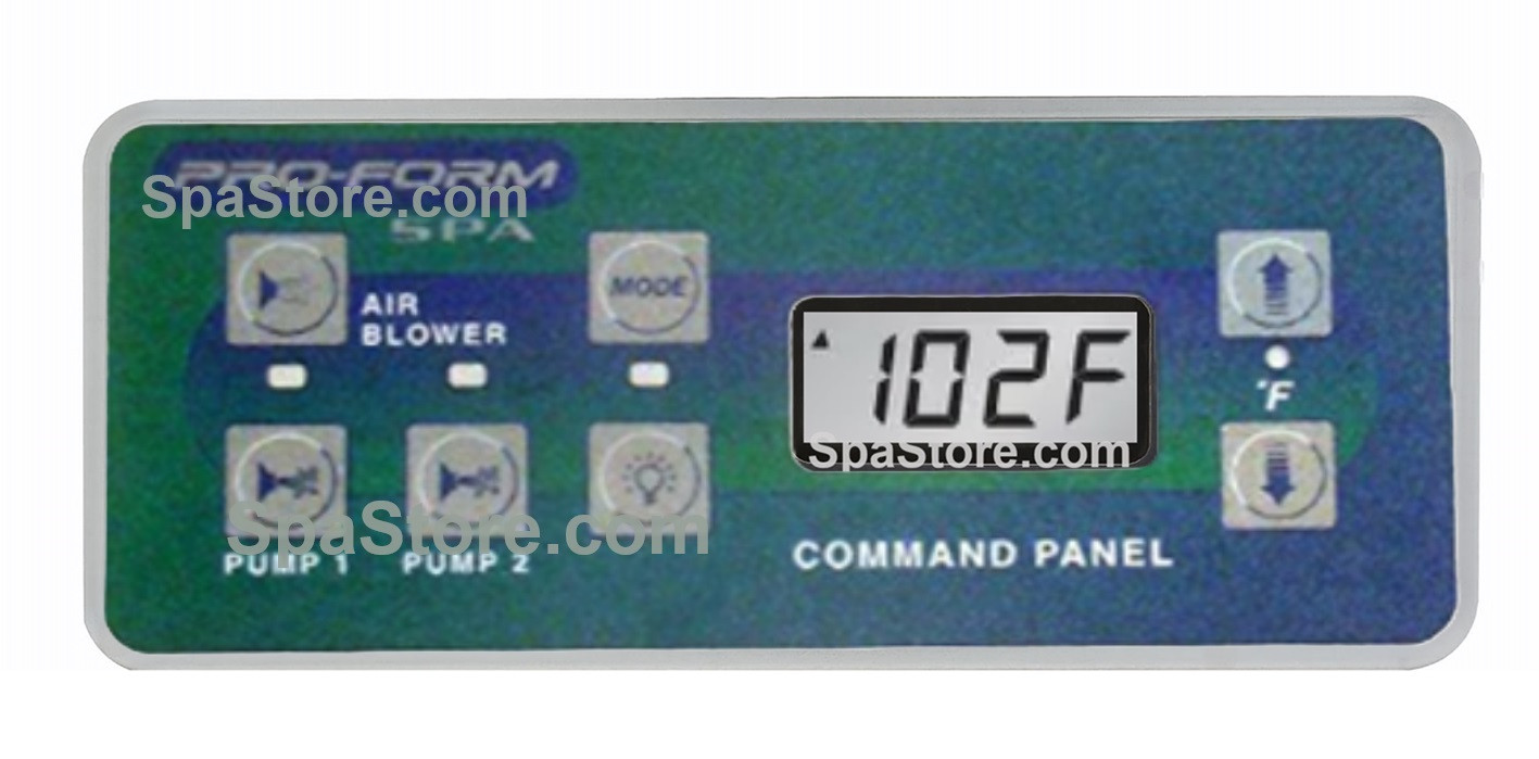 Current Version Pro-Form Spas Topside Control Command Panel 7 Buttons ...