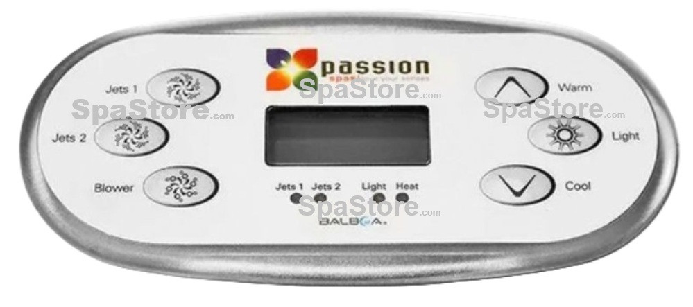 Passion Spas Hot Tub Topside Control Panel 6 Buttons, Jet 1, Jet 2 ...