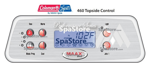 2006-2008 Coleman MAAX Spas Topside Control Panel 103-741_107-734 ...