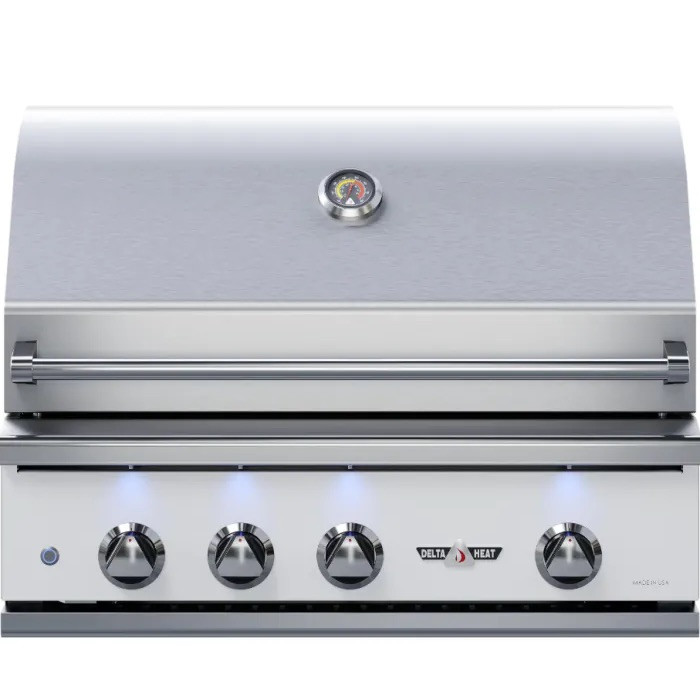 Delta Heat 32-Inch 3-Burner Built-In Gas Grill W/ Rotisserie - WHITE ...