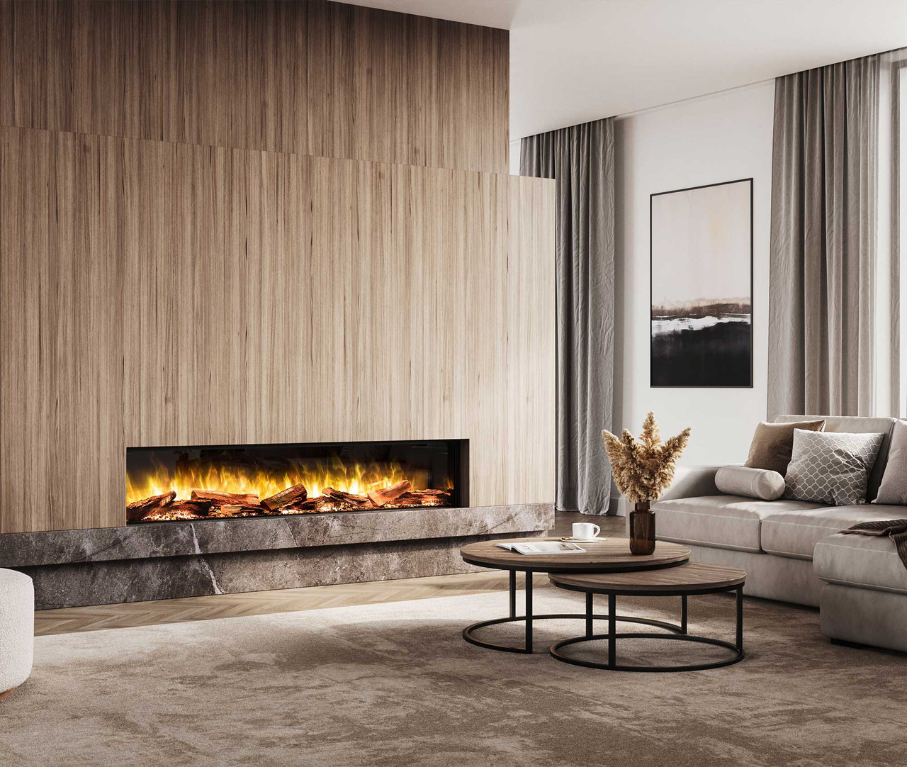 Flamerite Fires E-FX 1800 72" Built-in Electric Fireplace