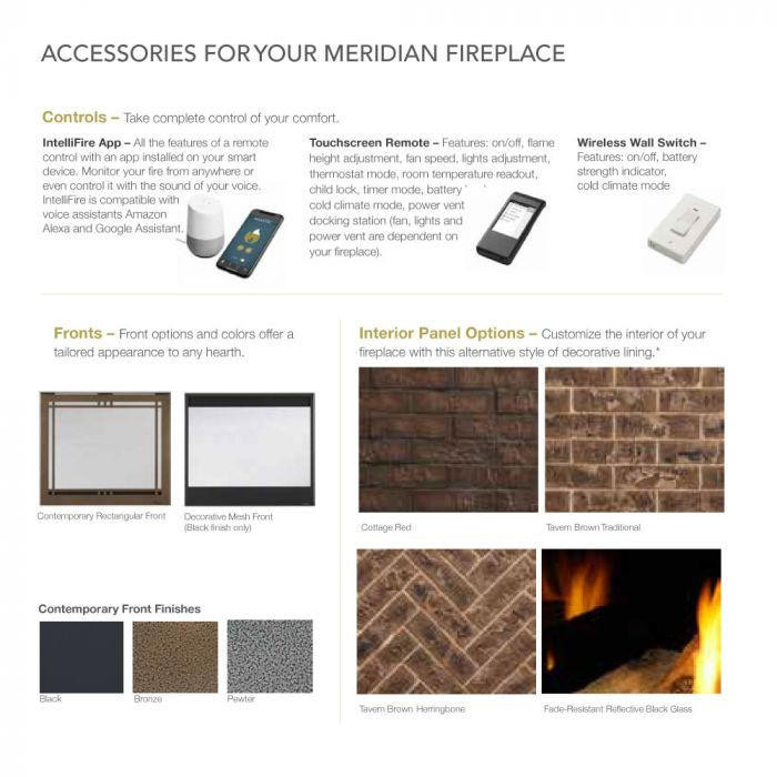 Majestic MERID36 Meridian 36-Inch Direct Vent Gas Fireplace - Fireplace ...