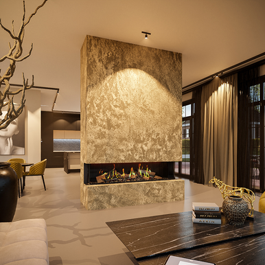 Shop DRU Virtuo 180 Evolve | 3 Sided Bay Electric Fireplace | Luxury Fire