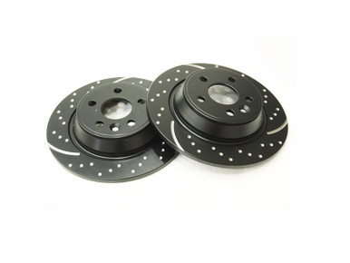 EBC Rear Drilled and Grooved Discs for Range Rover Evoque - LR027123