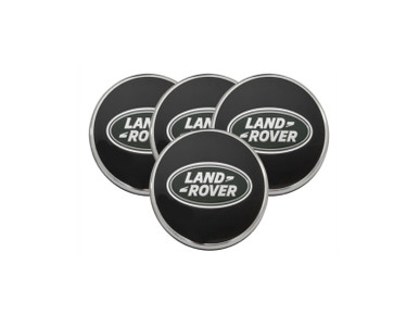 Genuine Black and Green 63mm Centre Cap Set of 4 - LR094547