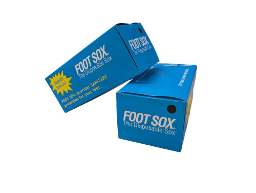 Foot Sox - The Disposable Sanitary Socks | Black, Unisex (144 Sox/Box)