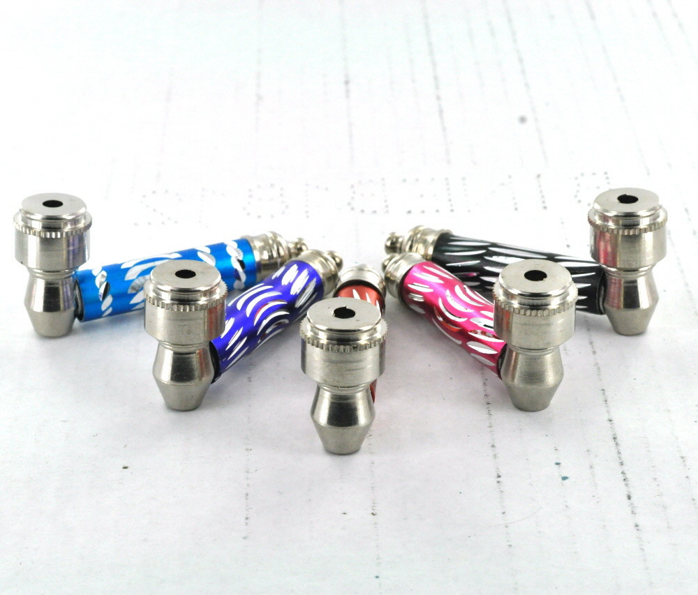 Metal 3" Diamond Cut Hand Pipe - Puffr