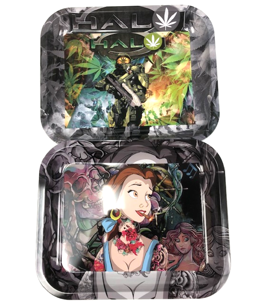 Large Tin Rolling Tray (Assorted Styles) - Puffr