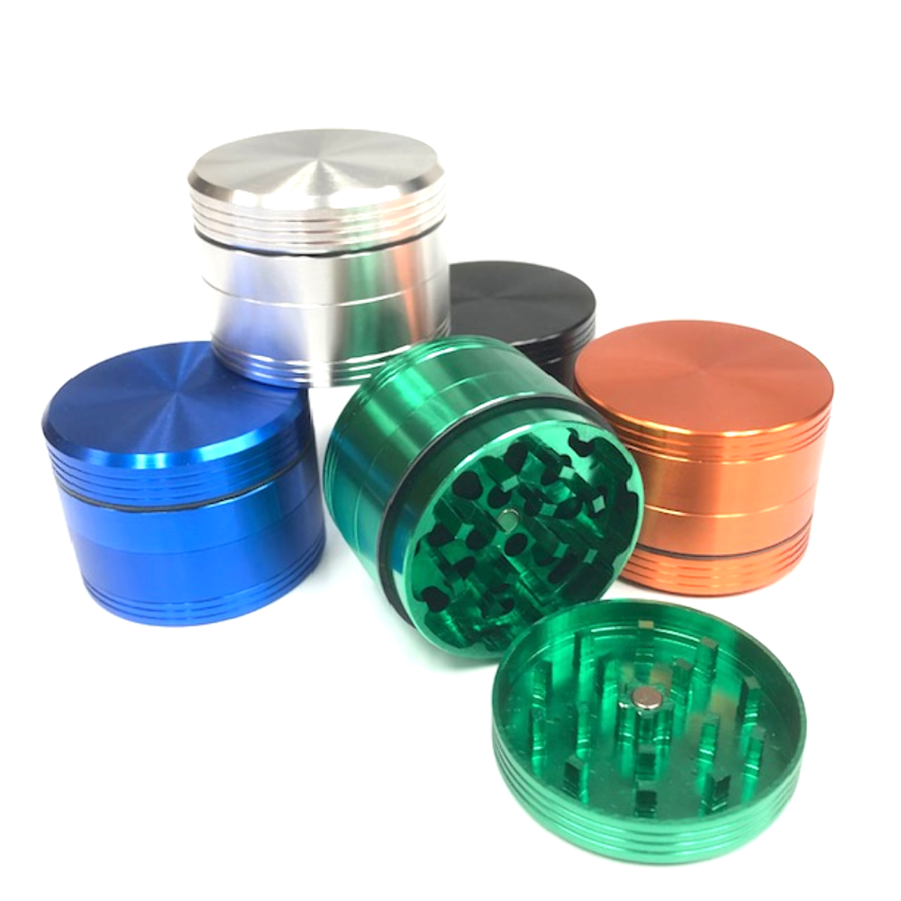 Aluminum Matrix 4pc Grinder 50mm (Assorted Colors) - Puffr