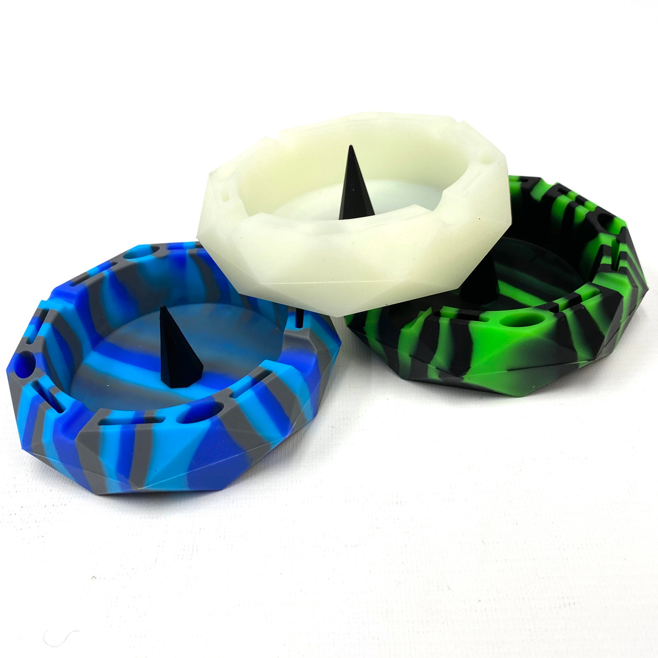 Silicone Hexagon Unbowler Style Ashtray (Assorted Colors) 1 Count - Puffr