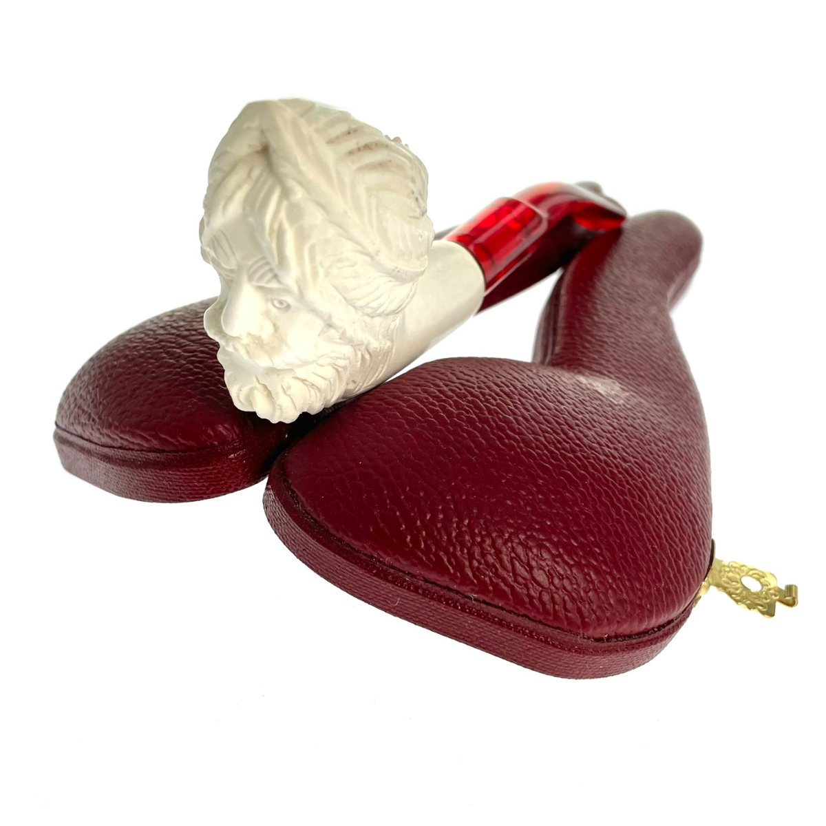 Mini Zeus Pipe With Case Paykoc Genuine Block Meerschaum M60049 - Puffr